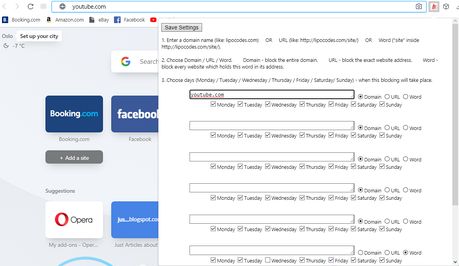 Website Blocker extension - Opera add-ons