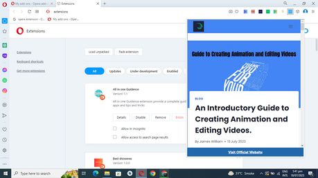 Guide to Creating Animation & editing videos extension - Opera add-ons