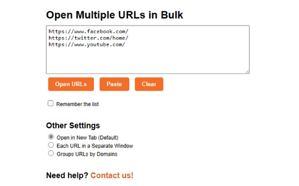 Bulk URL Opener extension - Opera add-ons