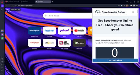 Speedometer Online extension - Opera add-ons