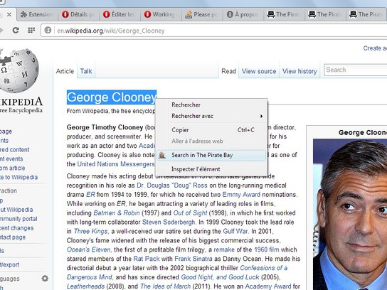 Search in The Pirate Bay extension - Opera add-ons