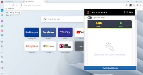 Tap Counter extension - Opera add-ons