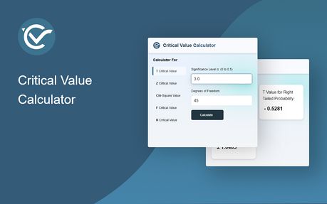 Critical Value Calculator extension - Opera add-ons