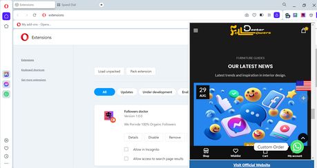 Extensión Followers doctor - Complementos de Opera