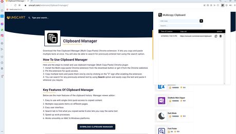 Multiple Copy Paste extension - Opera add-ons