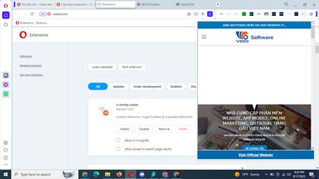 VDO Software extension - Plugiciels Opera