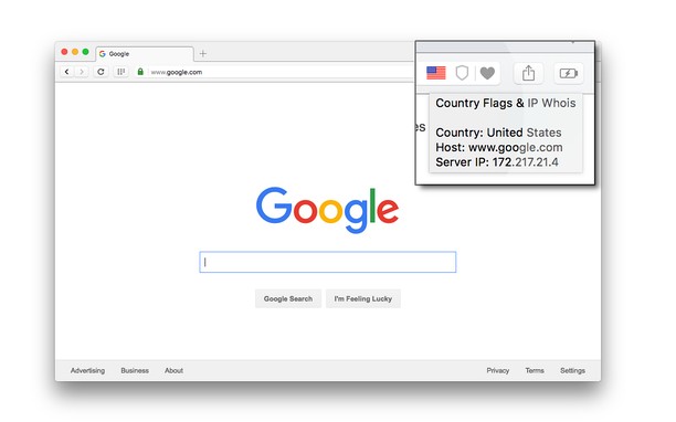 Country Flags & IP Whois extension - Opera add-ons