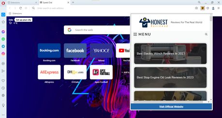 Extensão Honest Reviewed - Complementos do Opera