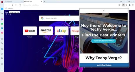 Techy Verge extension - Opera add-ons