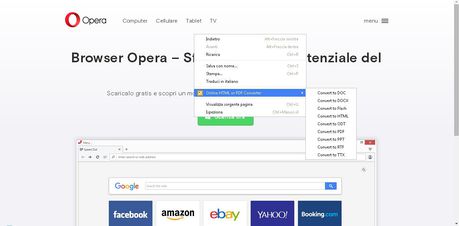Online HTML or PDF Converter extension - Opera add-ons