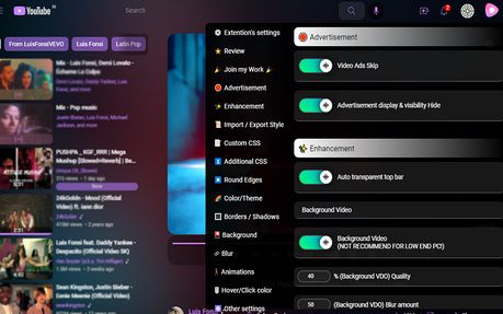 Extensión Customizer YouTube™ - Complementos de Opera