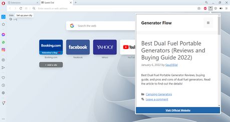 Generator Flow extension - Opera add-ons