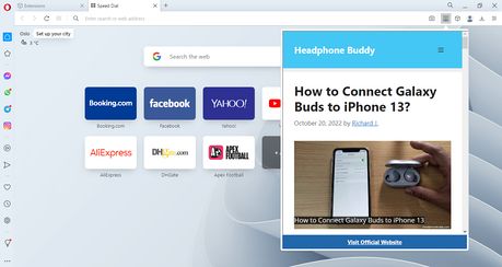 Headphone buddy extension - Opera add-ons