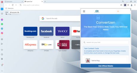Extensão Convertzen - Complementos do Opera