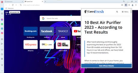 Extensión Cares Fresh - Complementos de Opera