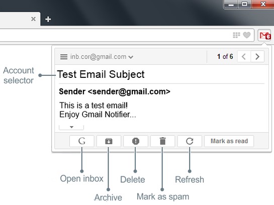 Gmail Notifier extension - Opera add-ons