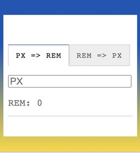 PX to REM and REM to PX扩展 - Opera 插件