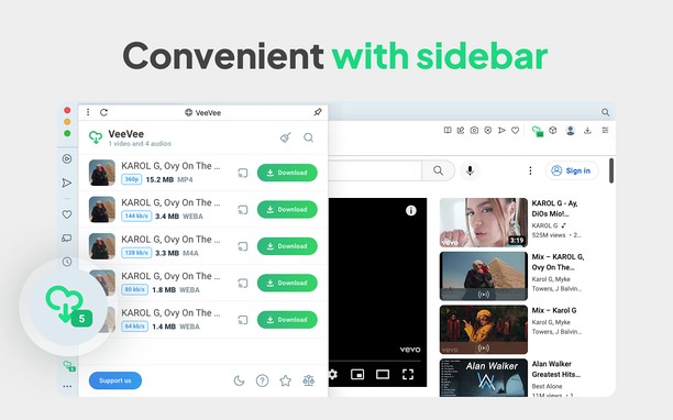 Video Downloader VeeVee extension - Opera add-ons