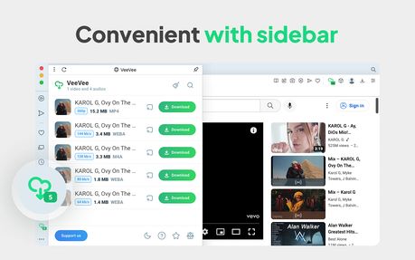 Extensión Video Downloader VeeVee - Complementos de Opera