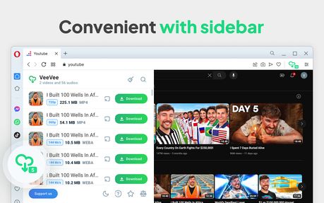 Extensão Video Downloader VeeVee - Complementos do Opera