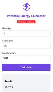 Potential Energy Calculator扩展 - Opera 插件