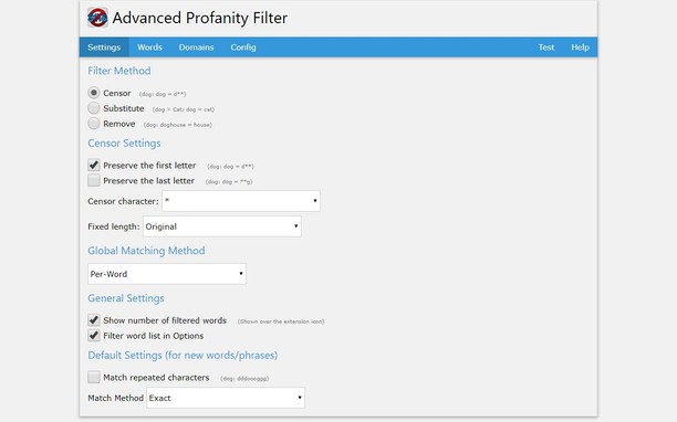Advanced Profanity Filter extension - Opera add-ons