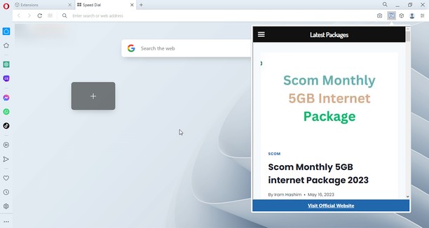 Latest Packages extension - Opera add-ons