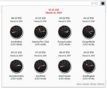 Stylish World Clock extension - Opera add-ons