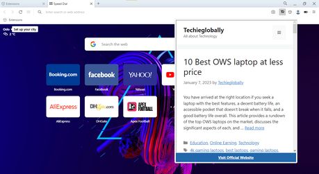 Extensión Techieglobally - Complementos de Opera