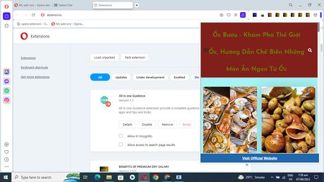 Instructions for Making Delicious Snails extension - Opera add-ons