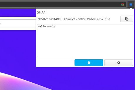 sha1 hash generator extension - Opera add-ons