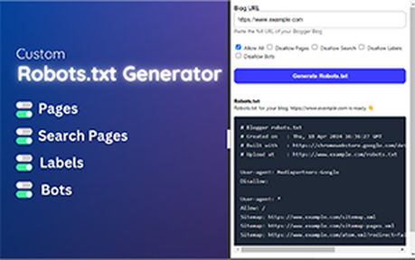 Blogger » Free Custom Robots.txt Generator extension - Opera add-ons