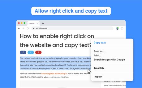 Allow Copy Plus extension - Opera add-ons