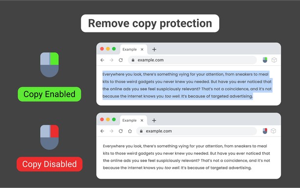 Extensión Allow Copy Plus - Complementos de Opera
