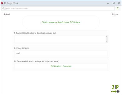 ZIP Reader extension - Opera add-ons