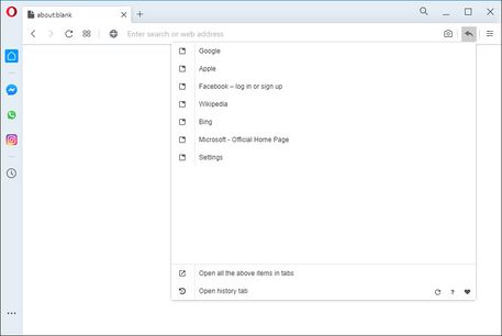 Undo Closed Tabs Button extension - Plugiciels Opera