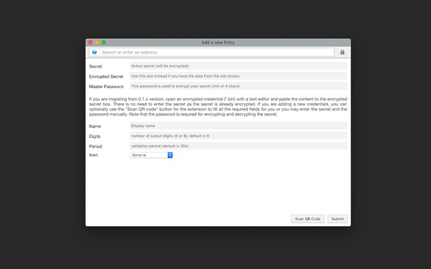Open Two-Factor Authenticator extension - Opera add-ons