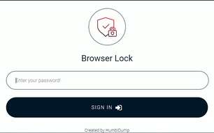 Browser Lock extension - Opera add-ons