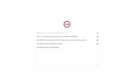 Extensión Ping Blocker - Complementos de Opera