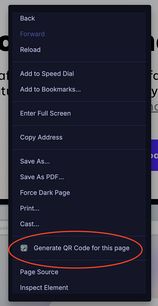 Simple QR Code Generator extension - Opera add-ons