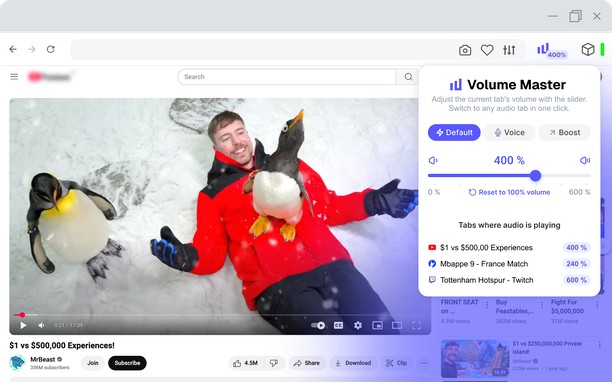 Extensão Volume Master - Complementos do Opera
