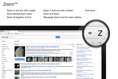 Zoom extension - Opera add-ons