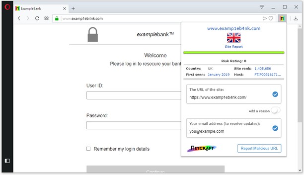 Netcraft Extension extension - Opera add-ons