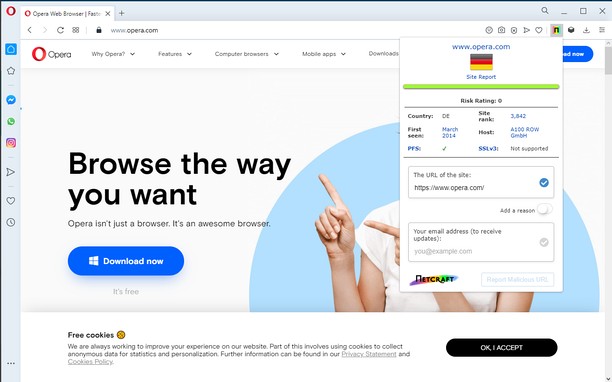 Netcraft Extension extension - Opera add-ons