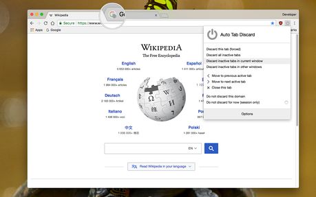 Auto Tab Discard extension - Opera add-ons
