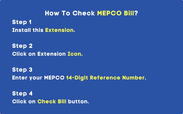 MEPCO Bill - MEPCO Bill Online Check ekstenzija - Opera dodaci