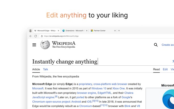 Web Edit extension - Opera add-ons