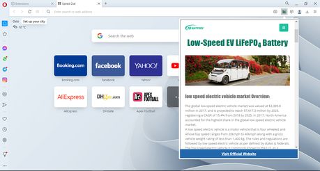 Low-Speed EV LiFePO4 Battery extension - Opera add-ons