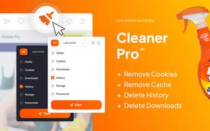 Cleaner Pro - Clear Cache & History extension - Opera add-ons