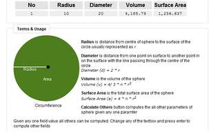 Surface Area of a Sphere extension - Opera add-ons